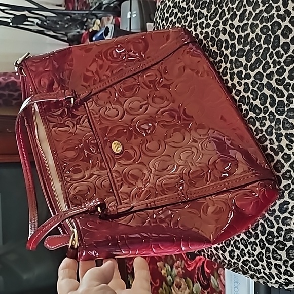 Coach | Bags | Coach Red Patent Leather Tote | Poshmark